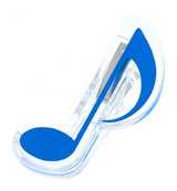 Music Clip Eight Note Blue ♫ Musikergeschenke